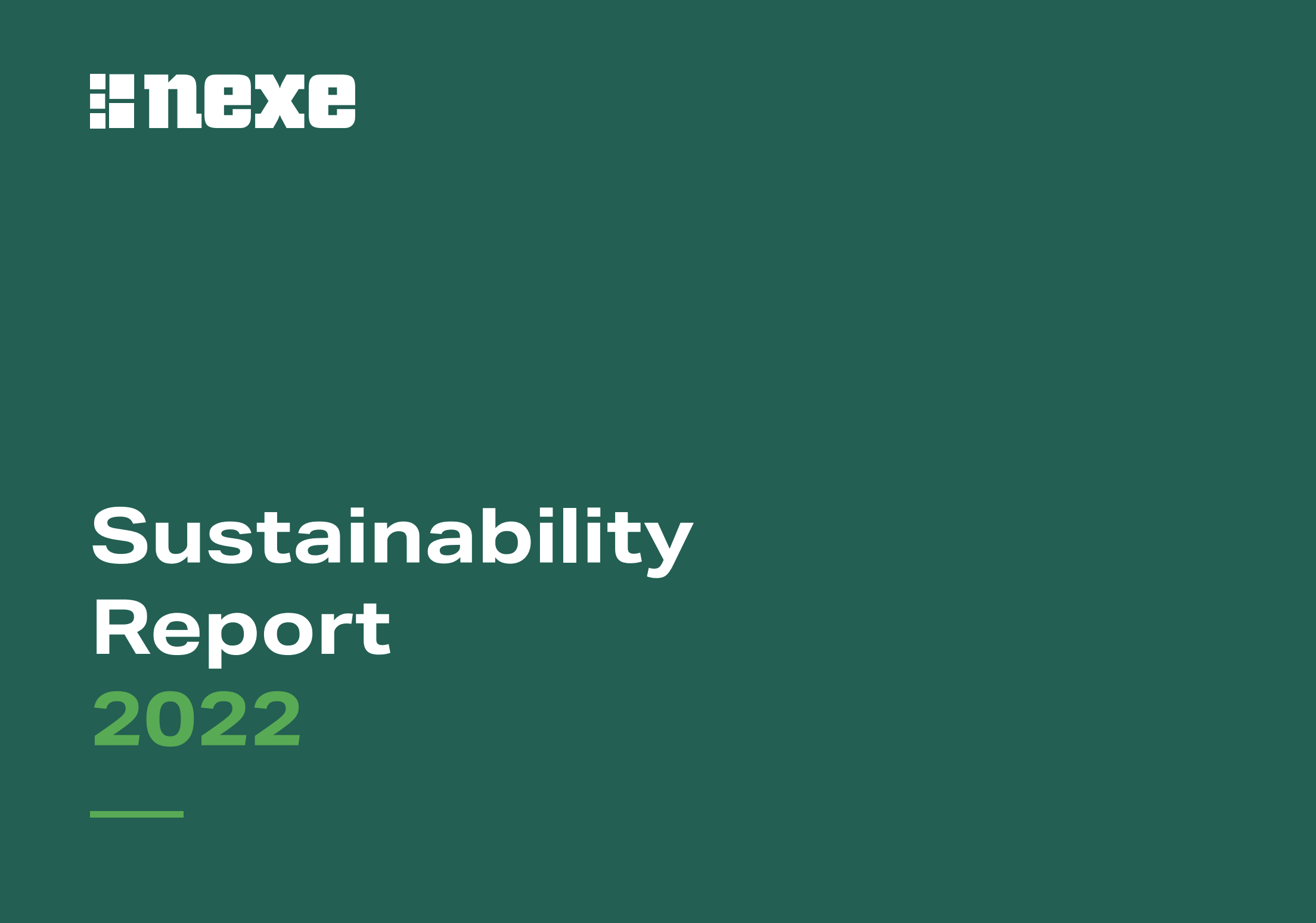 NEXE Group: sustainability report for 2022. - IDOP